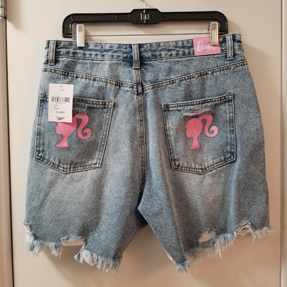Barbie | Shorts | Barbie Mom Womens Mid Rise Denim Shorts | Poshmark